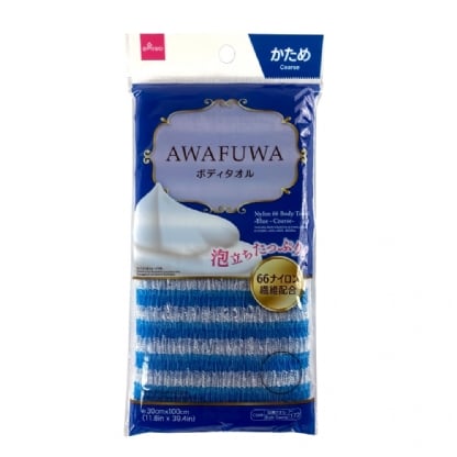 Toalha Esfoliante Awafuwa - Listrada Azul - 100Cm X 30Cm | Daiso