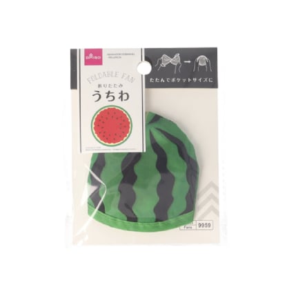 Leque De Poliester - Estampa: Melancia - Modelo Dobravel | Daiso