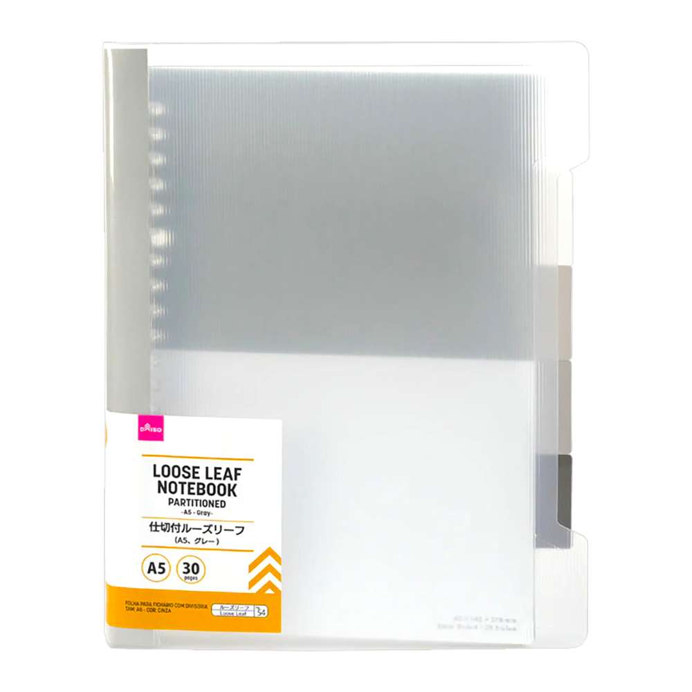 Fichário Com 30 Folha De Papel Tam. A5 | Daiso